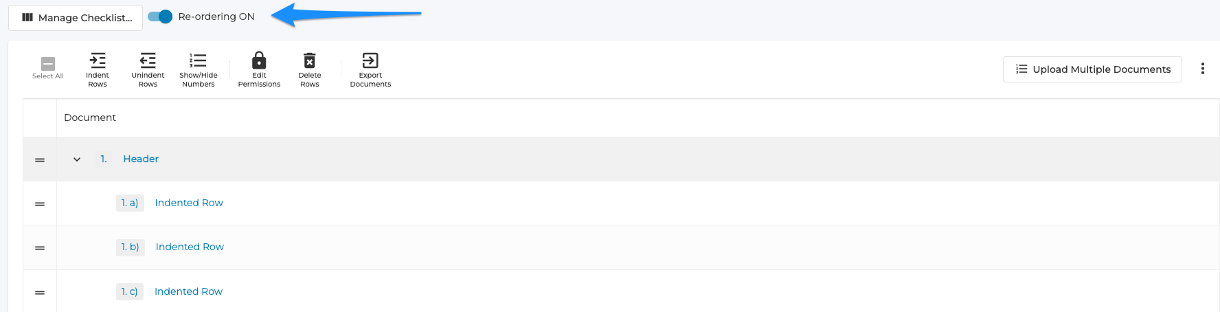 How do I manage multi-level checklists?